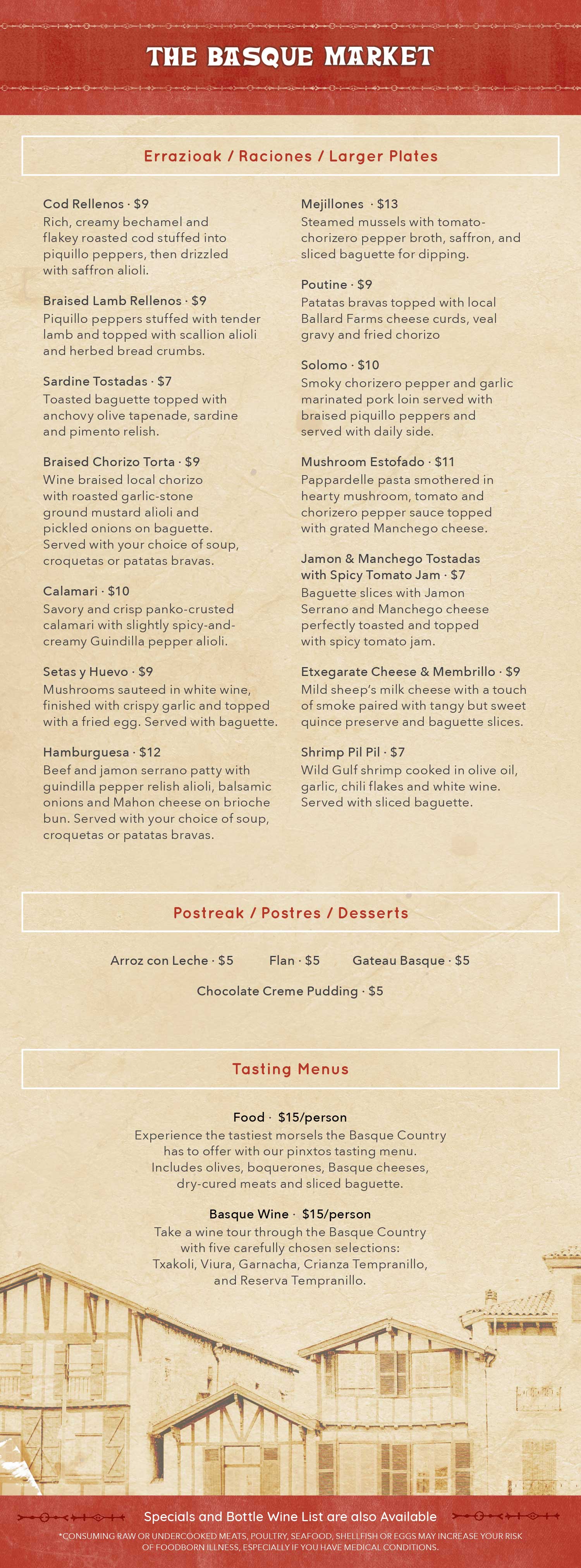 Dine-In | The Basque Market