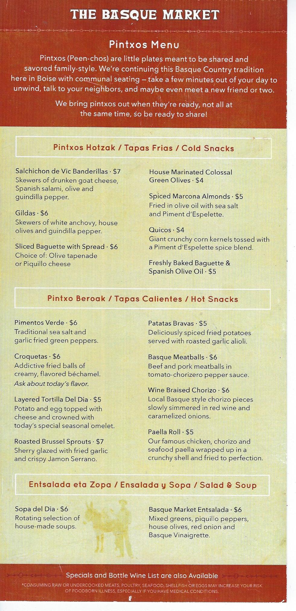 Dine-In | The Basque Market